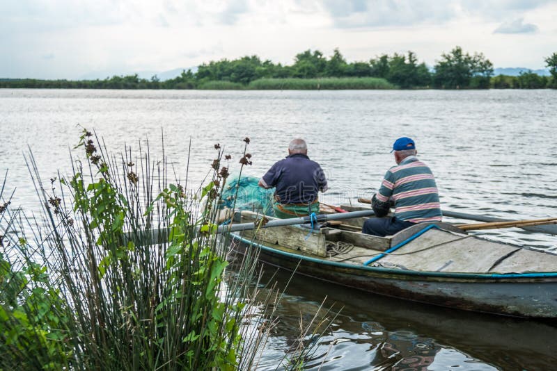 Two Fishemen with a Small Boat, Poti, Georgia Editorial Photography ...