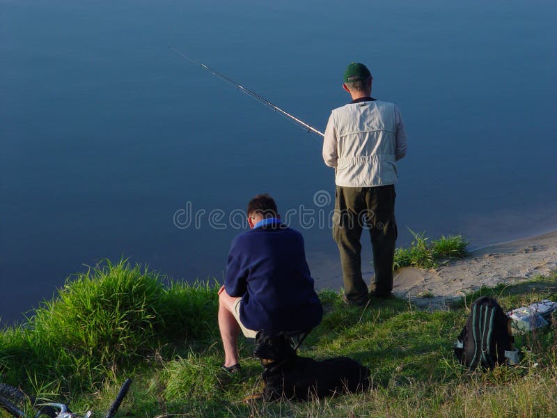 Two fisherman stock image. Image of recreational, sport - 1992819