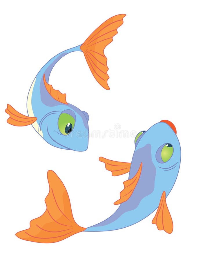 Two_fishes stock vector. Illustration of vector, color - 5064426