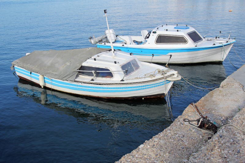 Two fishing boats stock image. Image of maritime, harbor - 46109961