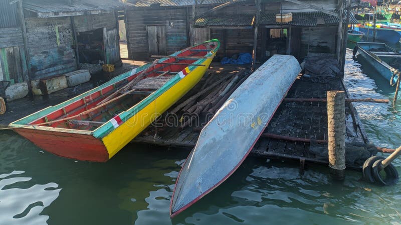 Two Fishing Boats are Being Repaired Stock Photo - Image of beautiful ...