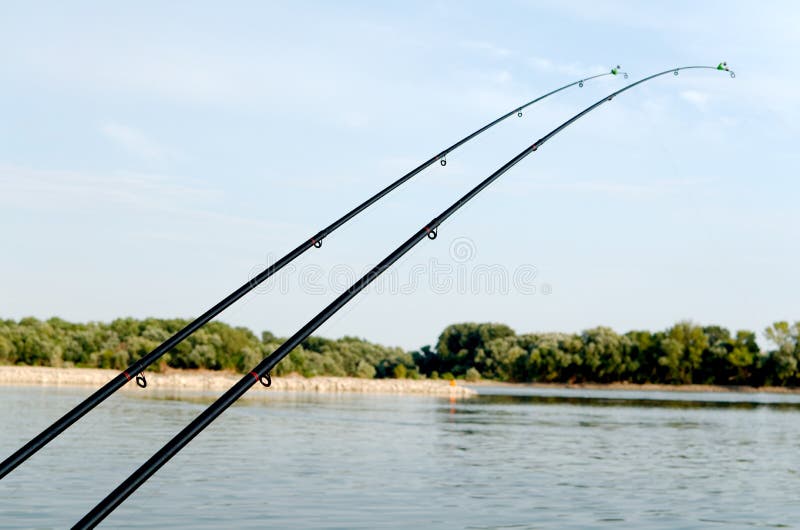 Fishing Pole Leaning Against Post Stock Photo - Image of white, fishing ...