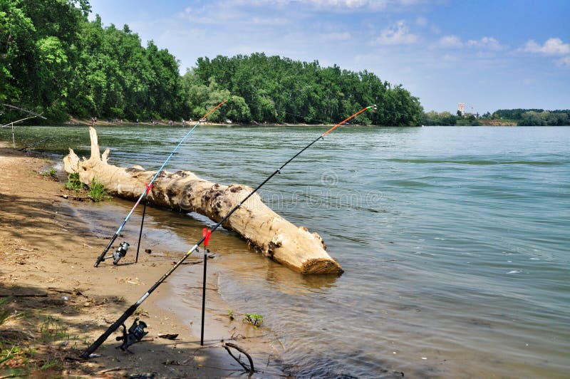 Two Fishing Rods stock photo. Image of outdoors, dutch - 56195042