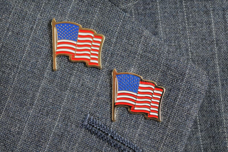 Two flag pins stock image. Image of closeup, cloth, american - 18827245