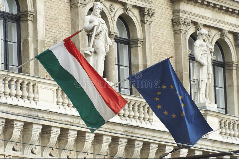 Two flags stock photo. Image of europe, hungary, country - 599260