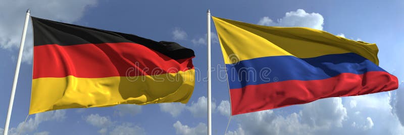 Germany and Colombia Two Flags Stock Illustration - Illustration of ...