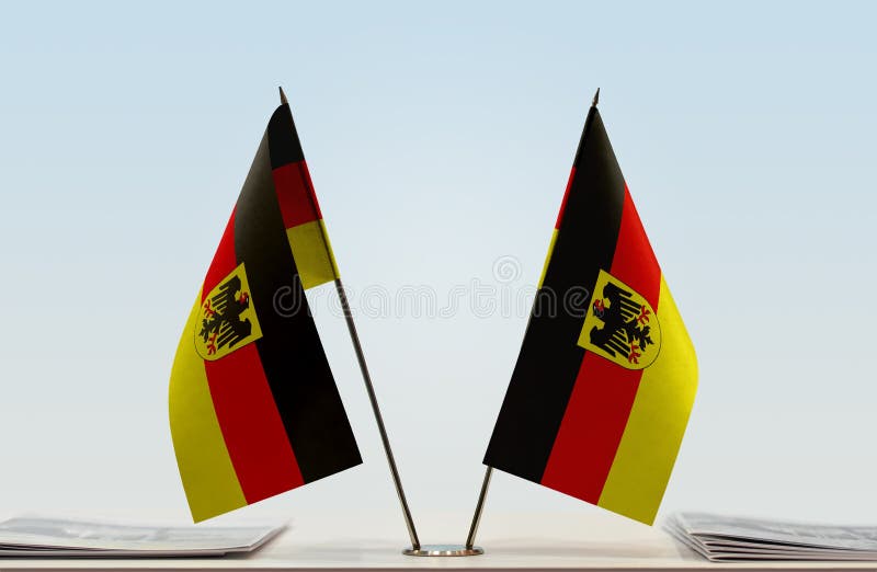 Two flags of Germany stock illustration. Illustration of finance ...