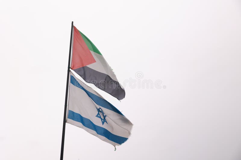Two Flags, One with a Star and the Other with a Blue Stripe Stock Image ...