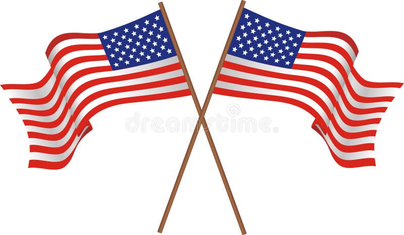 Two flags of the USA stock illustration. Illustration of abstract ...