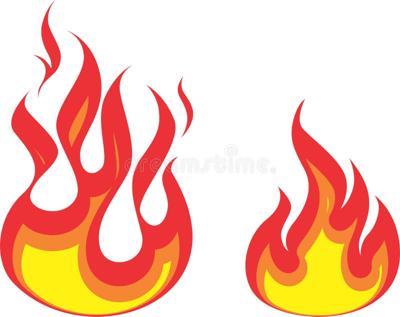 Two flame stock vector. Illustration of isolate, background - 112233715