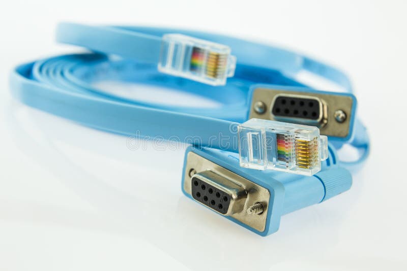 Two Flat Cables for Console Service of Networked Devices Stock Photo ...