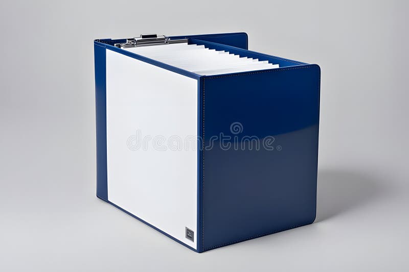 Two Folders with Blue and Yellow Pages Stock Illustration ...