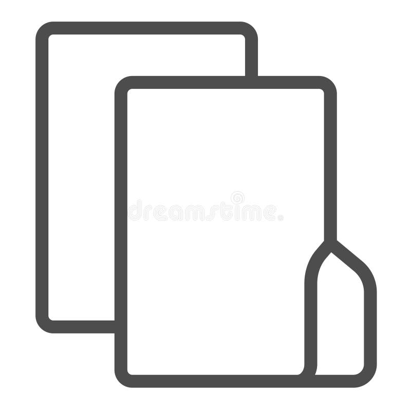 Two Folders Moving Line Icon, Windows Pack Concept. Vector Graphics ...