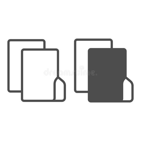 Two Folders Moving Line and Solid Icon, Windows Pack Concept. Vector ...