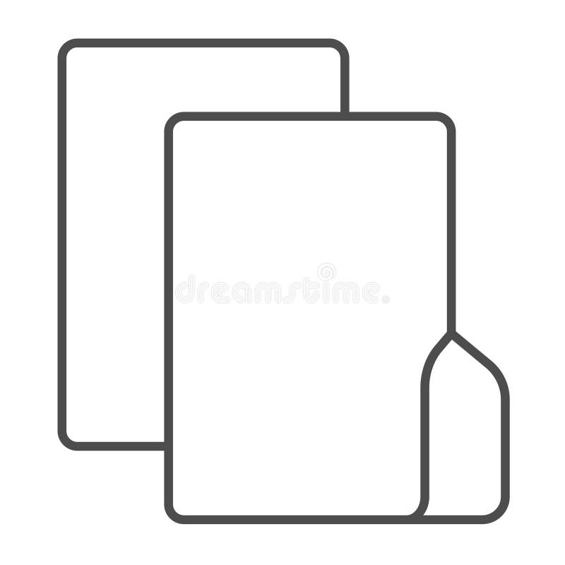 Two Folders Moving Thin Line Icon, Windows Pack Concept. Vector ...