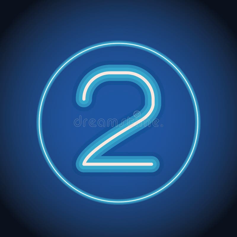 Two font number neon stock vector. Illustration of bright - 147239231