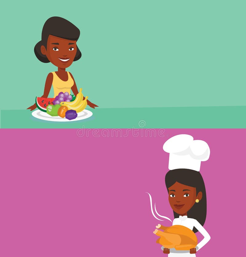 Two Food and Drink Banners with Space for Text. Stock Vector ...