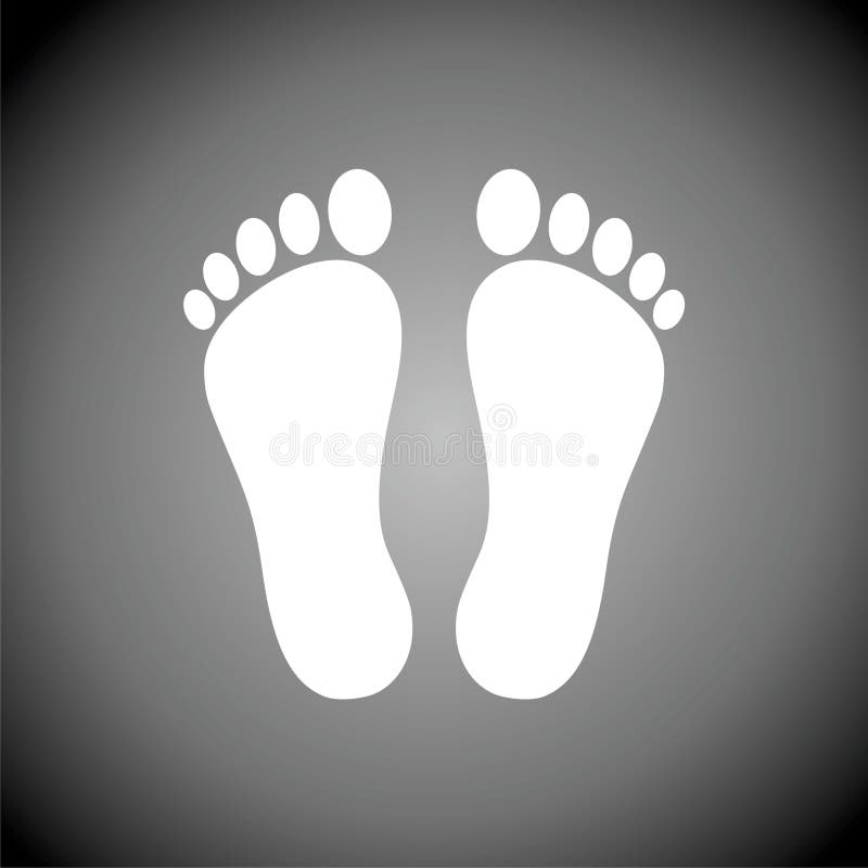 Two footprint icon stock vector. Illustration of illustrations - 100486380