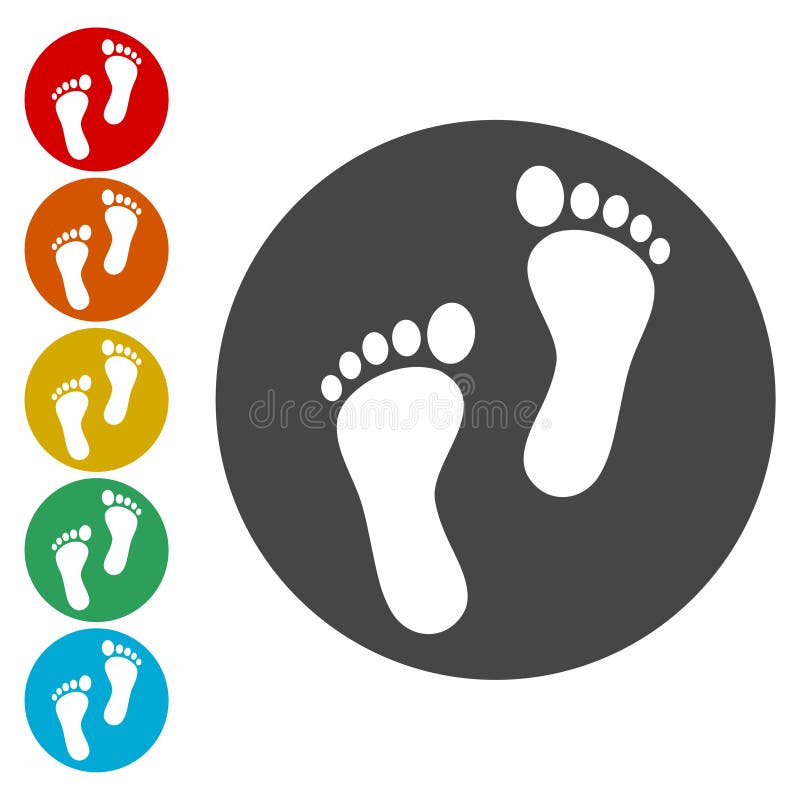 Two footprint stock vector. Illustration of forensic - 132241254