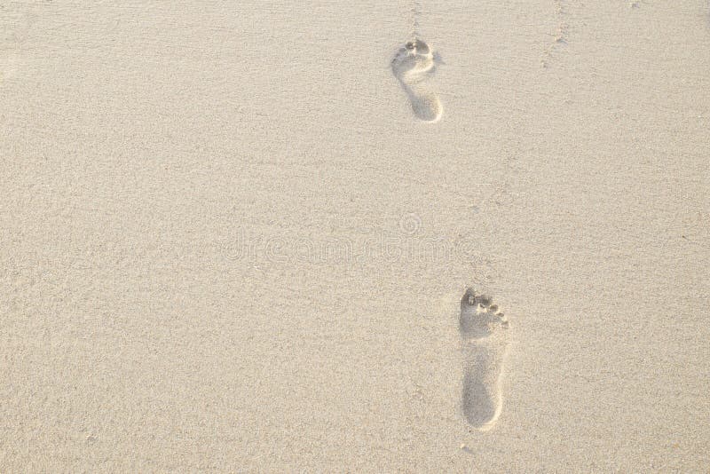 Two Footsteps in the Sand, Thailand Stock Photo - Image of peace ...