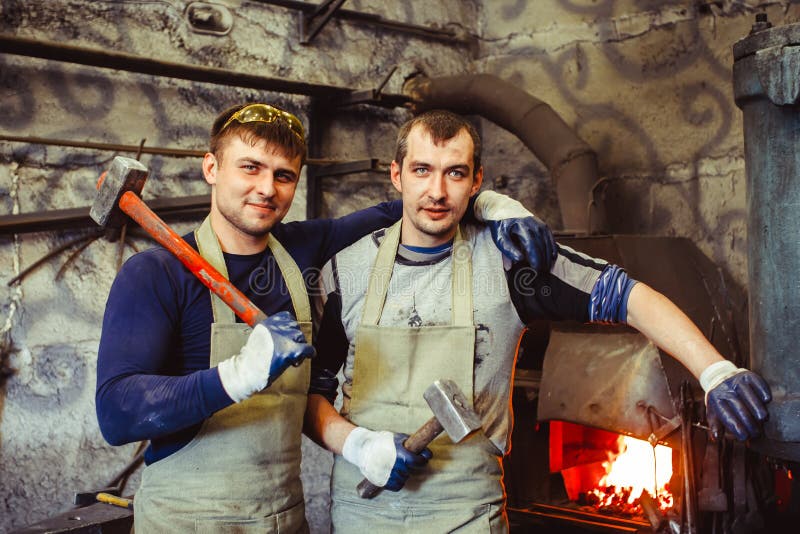 The Blacksmith is at the Forge Stock Photo - Image of craft, industry ...