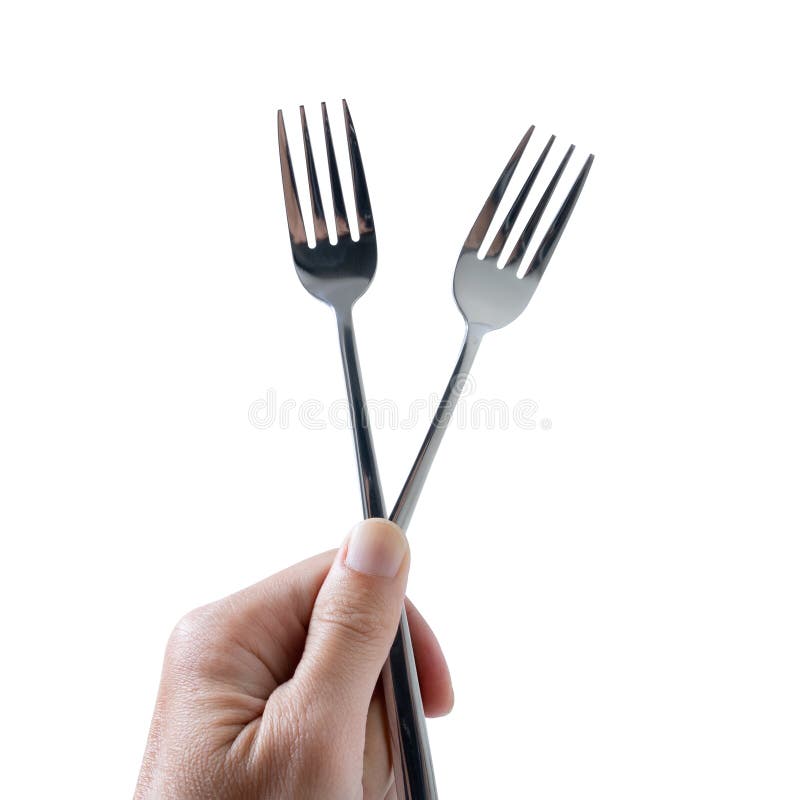 Two fork isolate on white stock photo. Image of dishware - 223954372