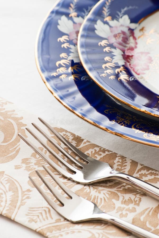 Two forks stock image. Image of golden, spoon, setting - 10985097