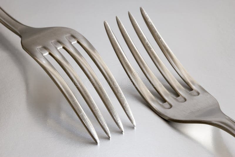 Two forks stock image. Image of eating, isolated, mirror - 3300299
