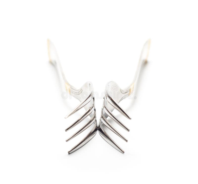 Two forks stock image. Image of dish, pattern, party, cooking - 4497137