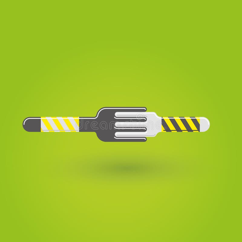 Two Forks Icon Vector, Pictogram Isolated on Orange Dropped Background ...