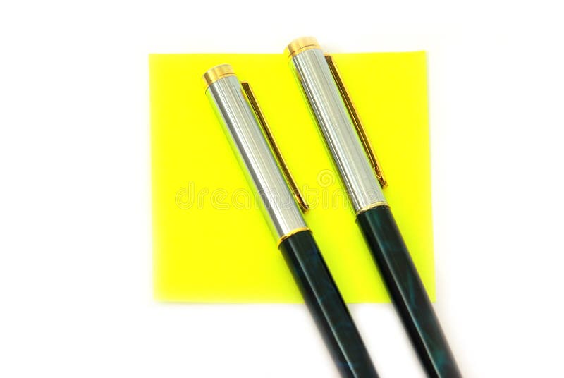 Two fountain pens stock image. Image of events, empty - 13945287