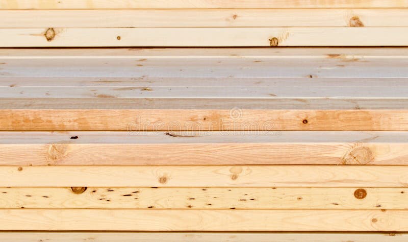 Stacked Pine Planks Side View Stock Photo - Image of industry, side ...