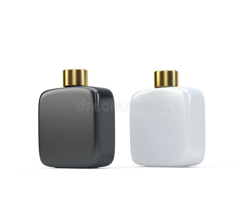 Two Fragrance Perfume Bottles Mockup Stock Photo - Image of mockup ...