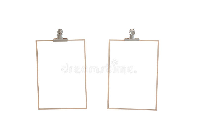 Two Frame Sheets Paper Clips White Background Stock Photos - Free ...