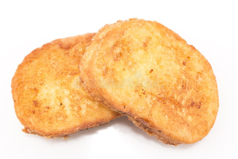 Two French Toast Isolated on White Stock Image - Image of french, fried ...