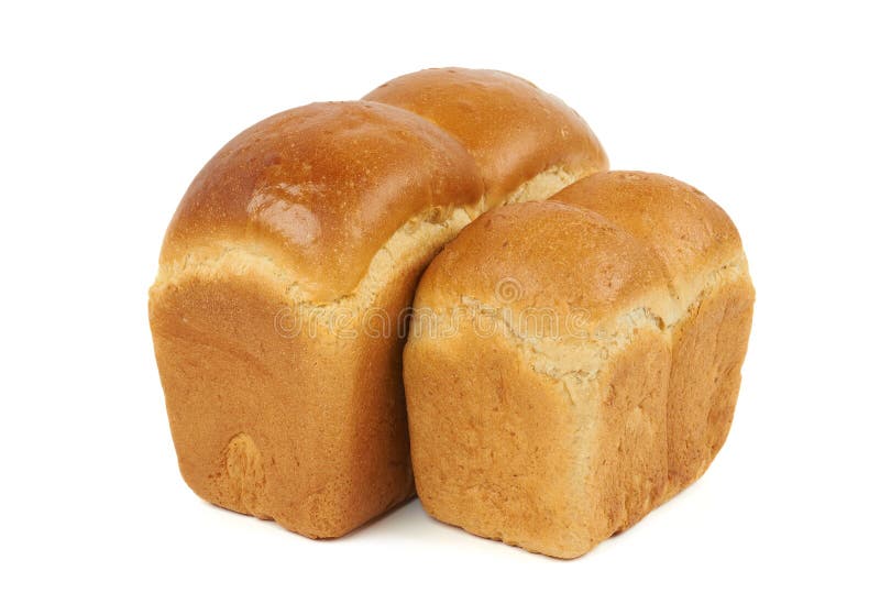 Two loaves of white bread stock photo. Image of crunchy - 10905438