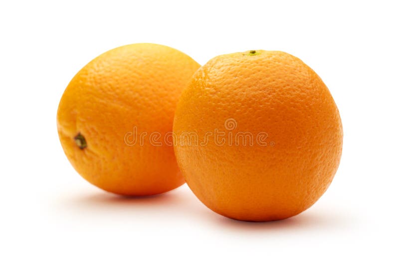 Two Fresh Oranges on White Background Stock Image - Image of circle ...