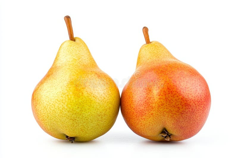 Fresh Pears Displayed on a White Background Showcasing Vibrant Colors ...