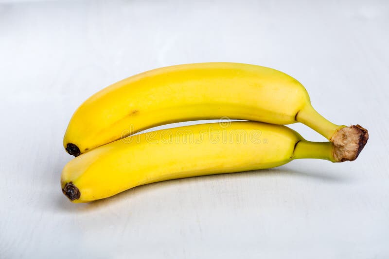 Two Fresh Ripe Yellow Bananas Stock Image - Image of object, vitamin ...