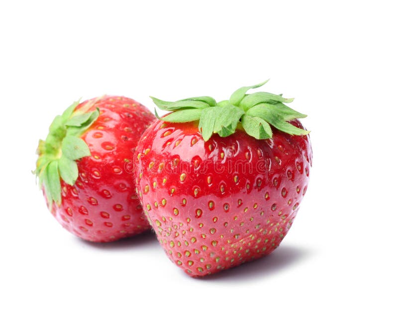 Two fresh strawberries stock image. Image of juicy, healthy - 26558613