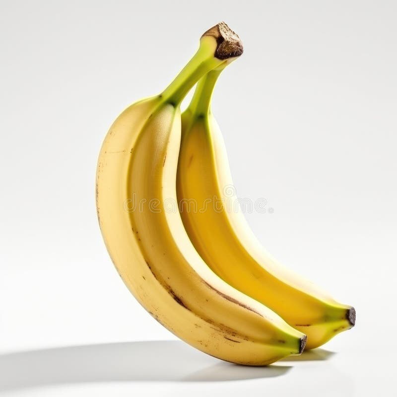 Two Fresh Yellow Bananas for Fruit Salad Generative AI Illustration ...