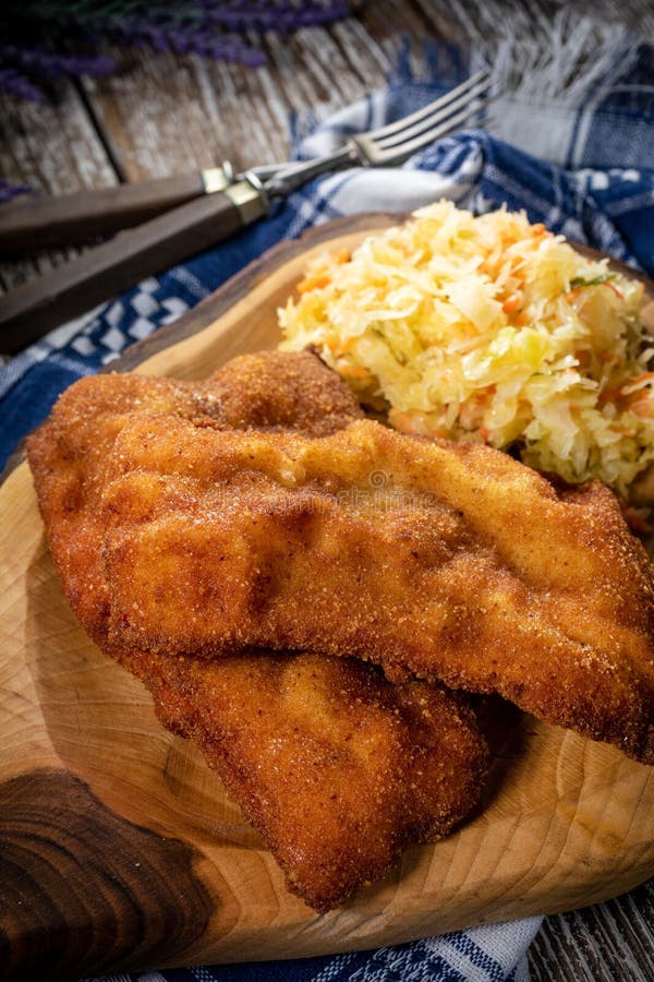 Two Fried Cod Fillet Pieces Stock Image - Image of delicious, fish ...