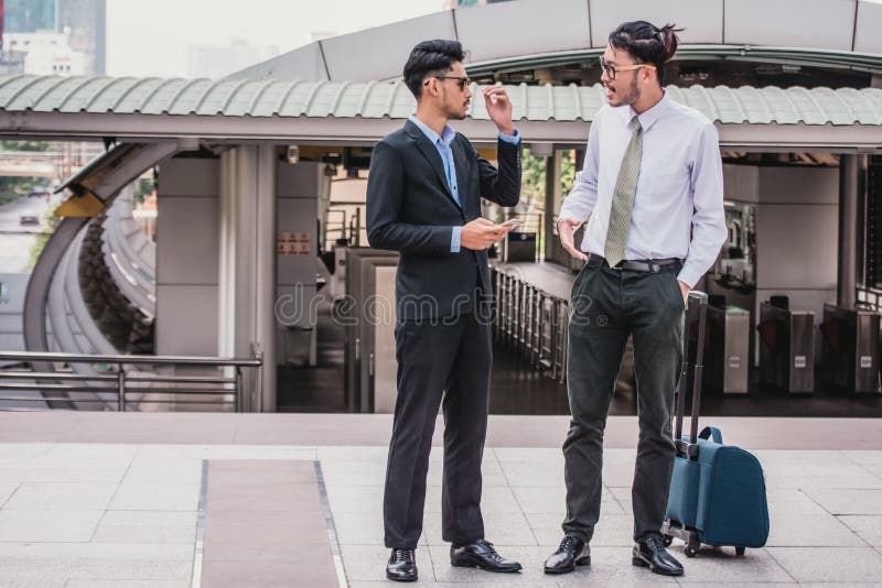 Two Friend Business at City. Business Team Stock Image - Image of ...