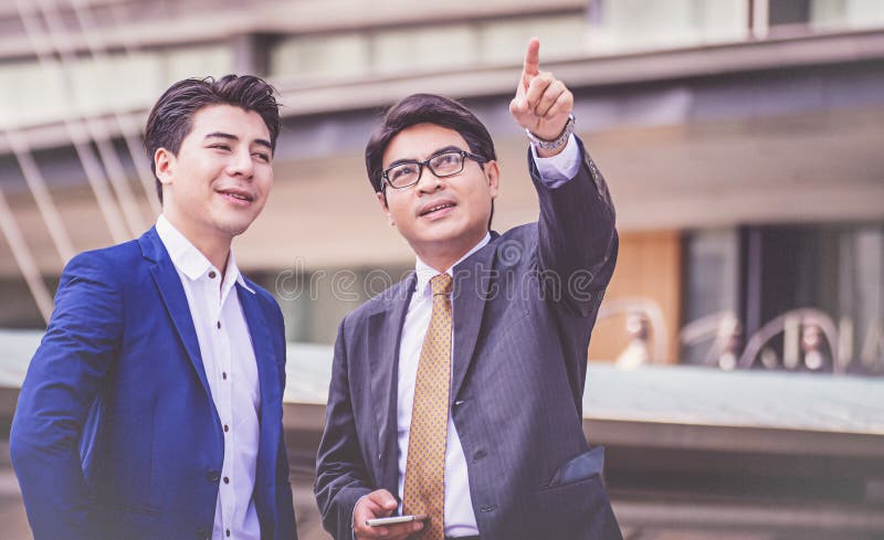 Two Friend Business at City. Business Team Stock Image - Image of ...