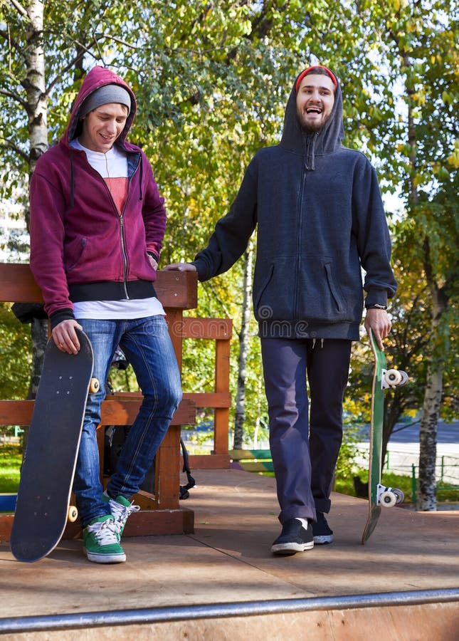 Two friend in skatepark stock photo. Image of fashion - 35158504