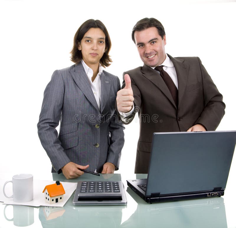 Two Friendly Business Partners Stock Photo - Image of office, partner ...
