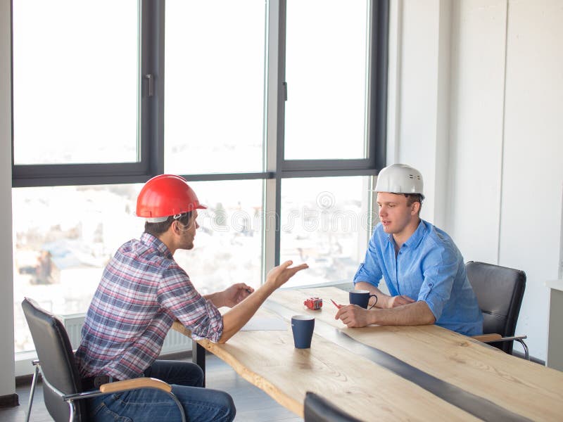 Two Friends are Having Conversation Stock Image - Image of profession ...