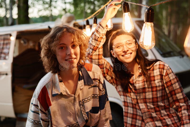 Two Friends Having Fun on a Picnic Stock Photo - Image of friendship ...