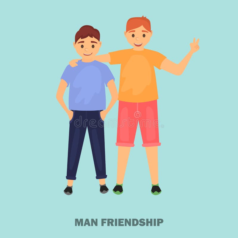 Two Friends Illustration for Web and Mobile Design Stock Illustration ...