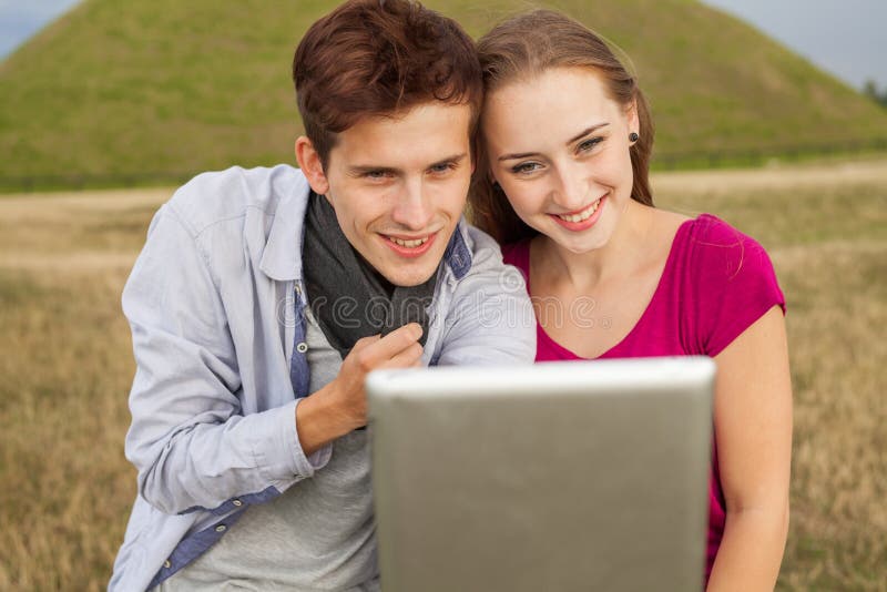 Two Friends with Mobile Phone Taking Selfies Stock Image - Image of ...